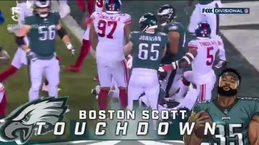 ¿Y la defensiva? Boston Scott cruza la línea y ya es paliza de Eagles ...